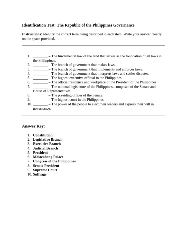 Identification Test | PDF | Supreme Courts | Separation Of Powers
