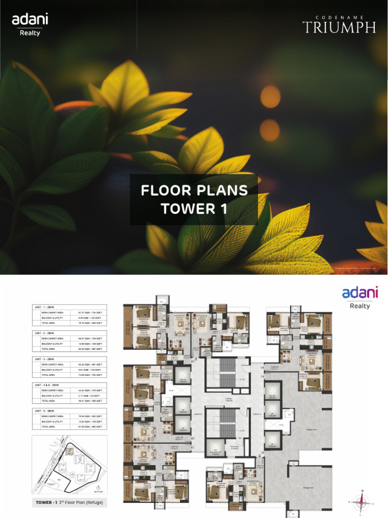 Triumph Tower 1 Floor Plans Overview | PDF | Flooring