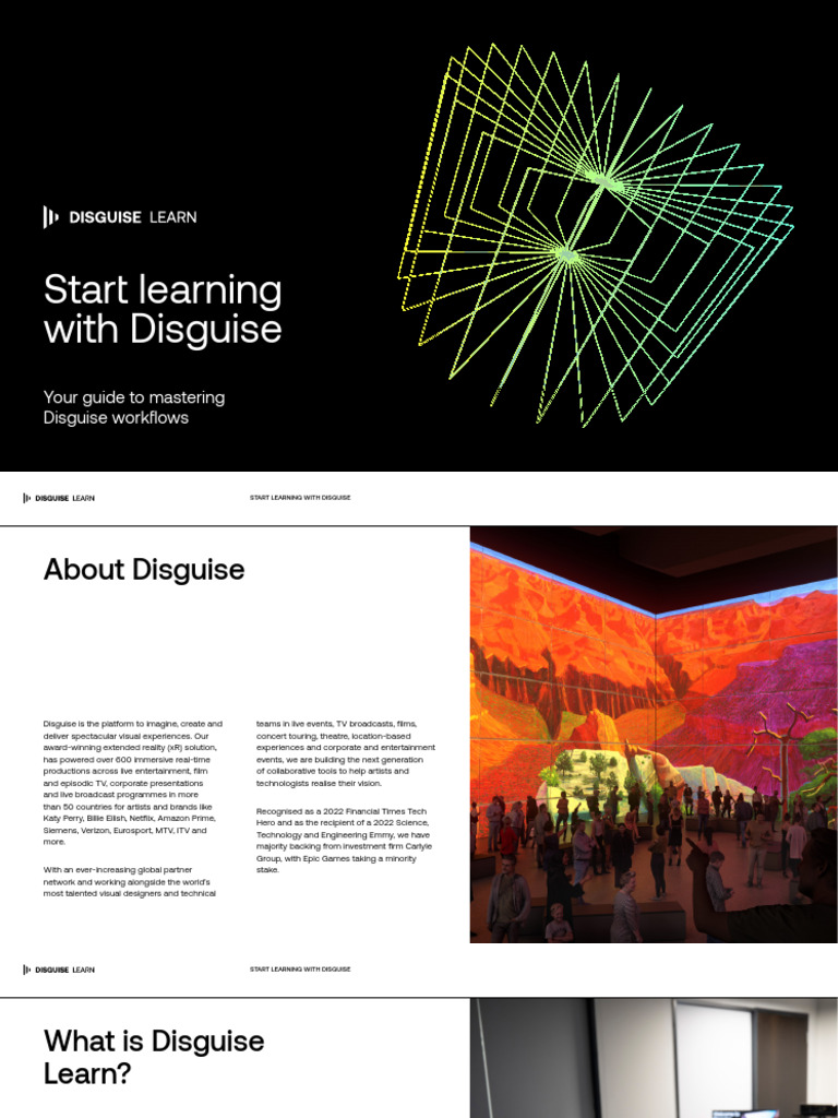 Master Disguise Workflows: Learning Guide | PDF | Educational Technology | Learning