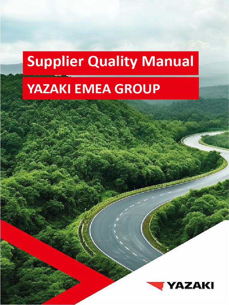 Yazaki Supplier Quality Manual | PDF | Supply Chain | Production And ...
