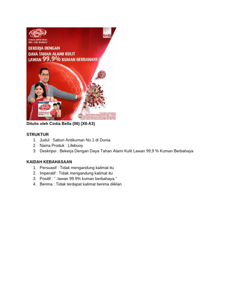 Lifebuoy: Sabun Antikuman Terbaik | PDF