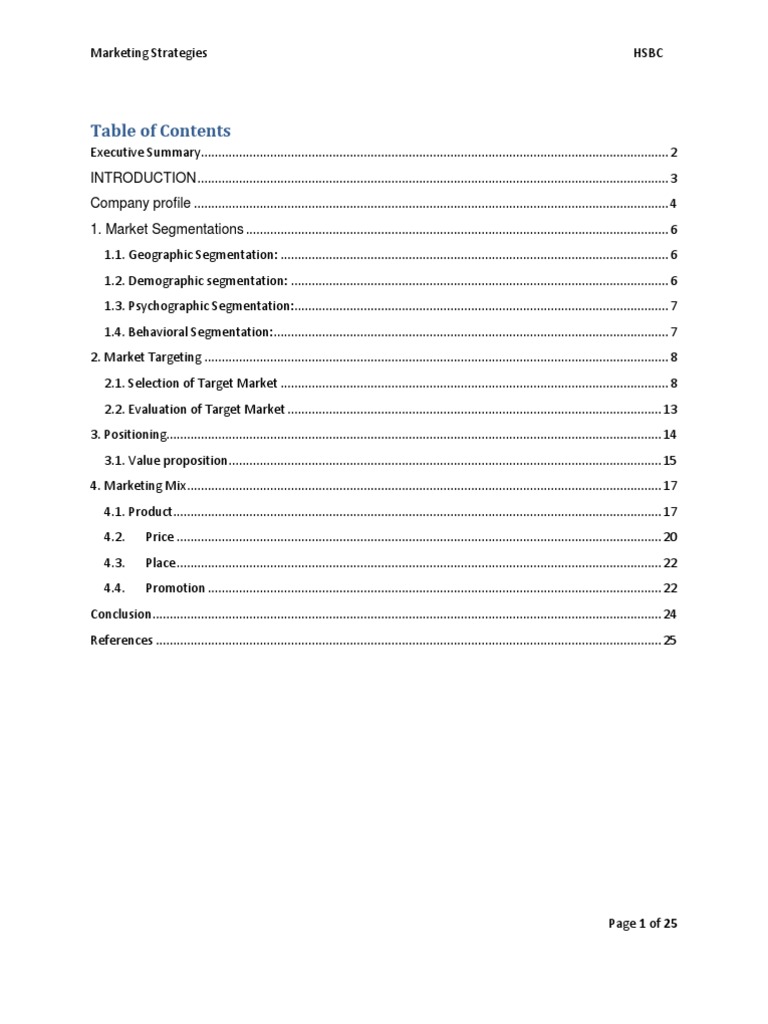 HSBC's Comprehensive Marketing Strategy: Segmentation, Targeting ...