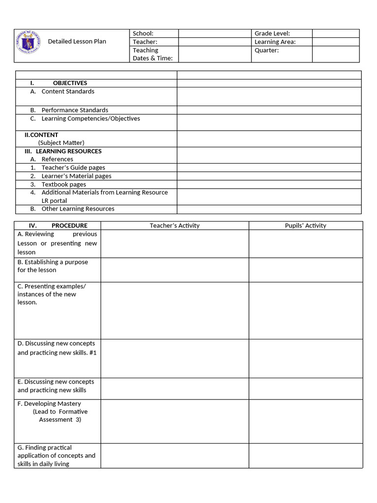 MATATAG Grade 3 DLP Template English | PDF