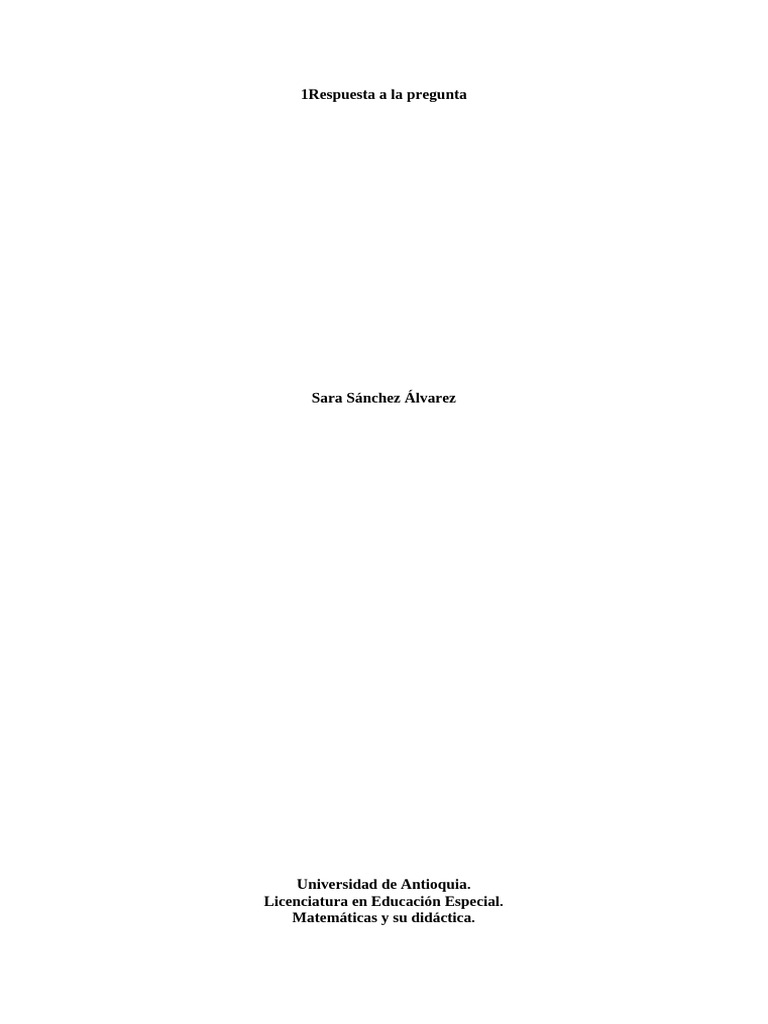 1respuesta A La Pregunta | PDF