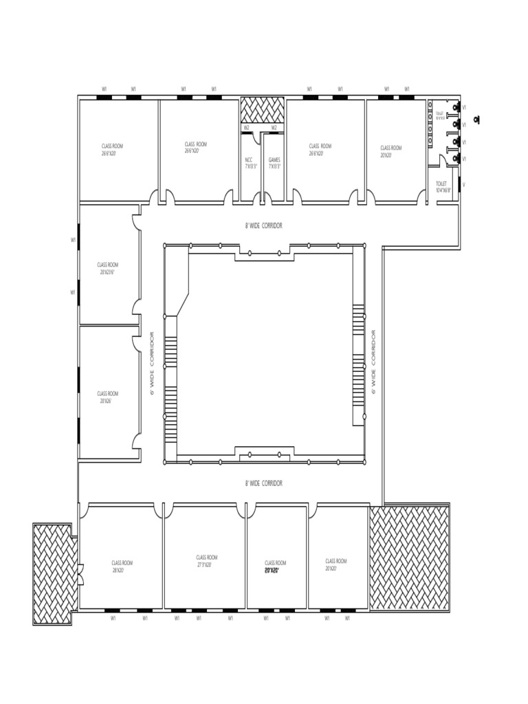 Project Plan of Collge-Model Second Floor | PDF