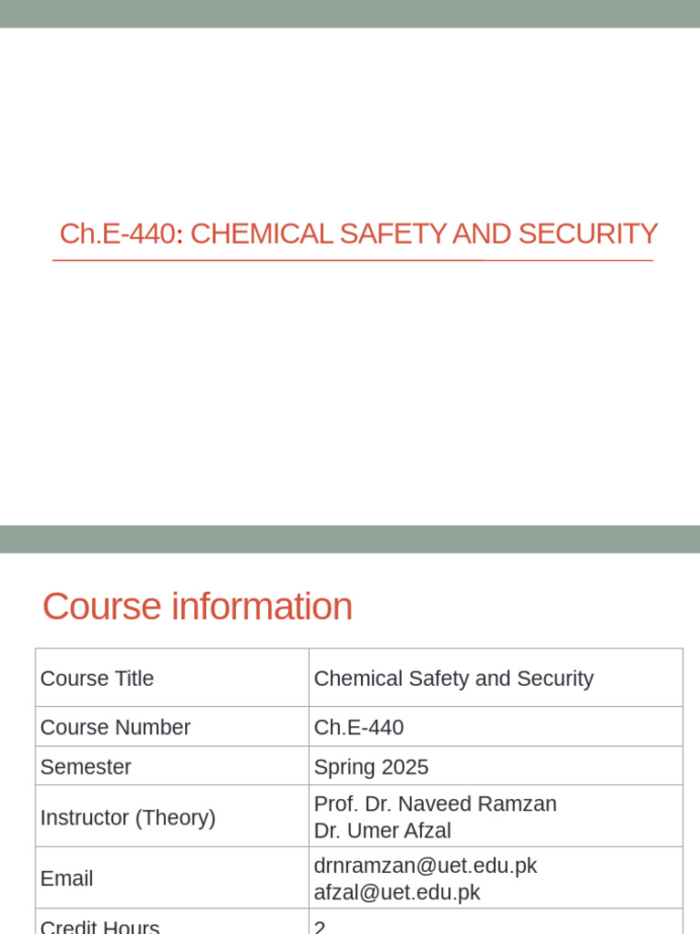 Chemical Safety Security | PDF | Chemical Warfare | Laboratories