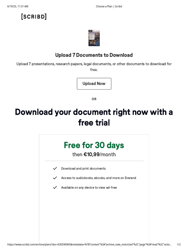 Choose A Plan - Scribd | PDF