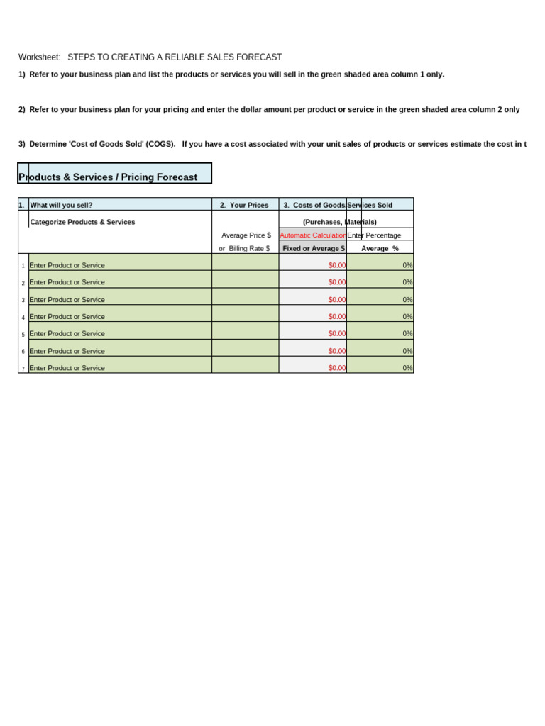 Cash Flow Financial Worksheets | PDF | Cost Of Goods Sold | Expense