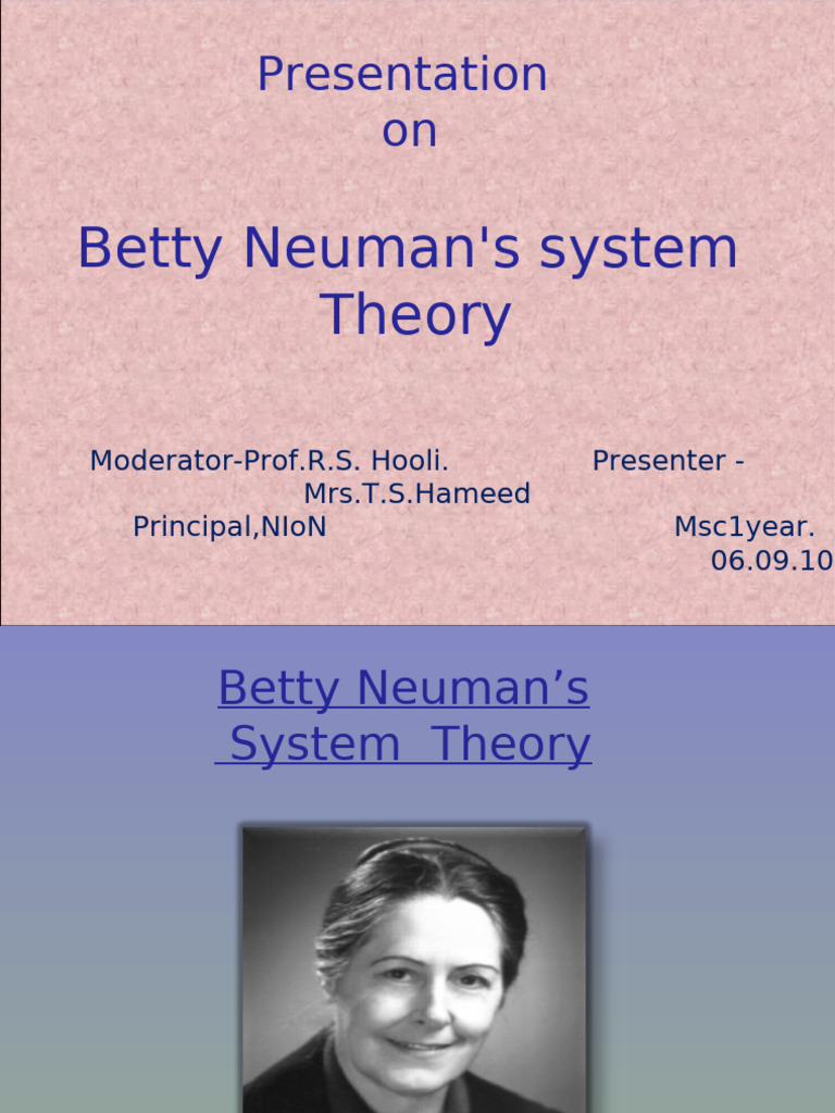 Betty Neuman's System Theory Overview | PDF | Stress (Biology) | Nursing