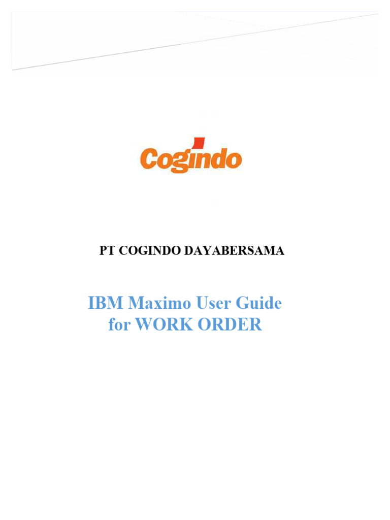Work Order - Maximo User Guide | PDF | Button (Computing) | Computing