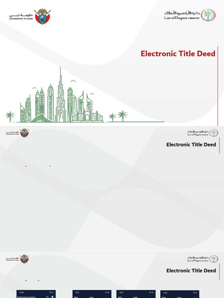 Download Electronic Title Deed in Dubai | PDF
