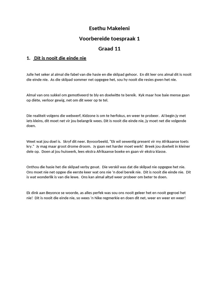 Dit Is Nooit Die Einde Nie | PDF