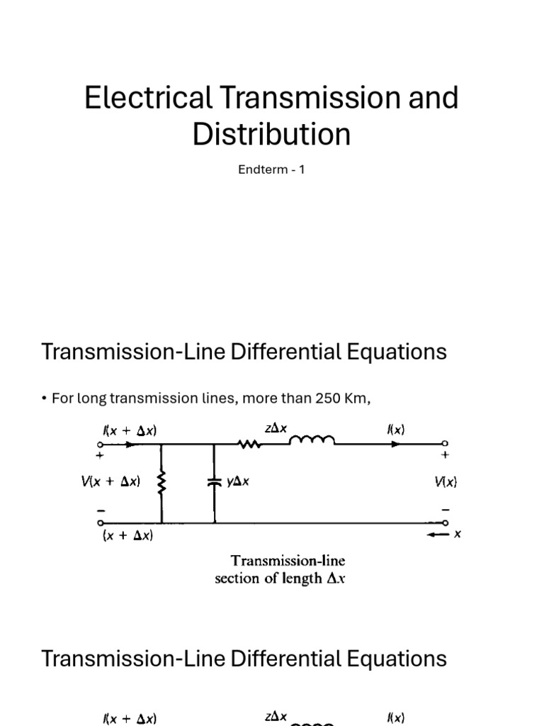 Electrical Transmission and Distribution - Endterm - 1 | PDF