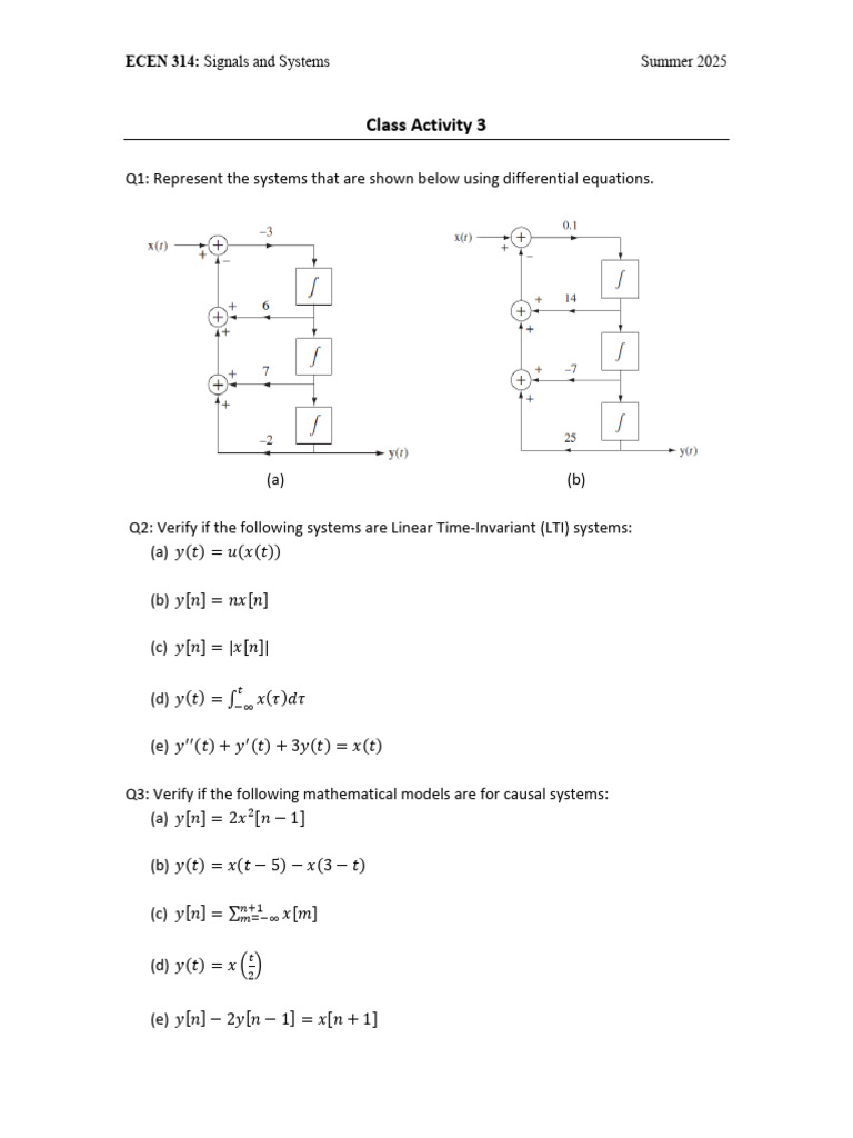 ECEN 314 Class Activity 3 | PDF | Telecommunications Engineering ...