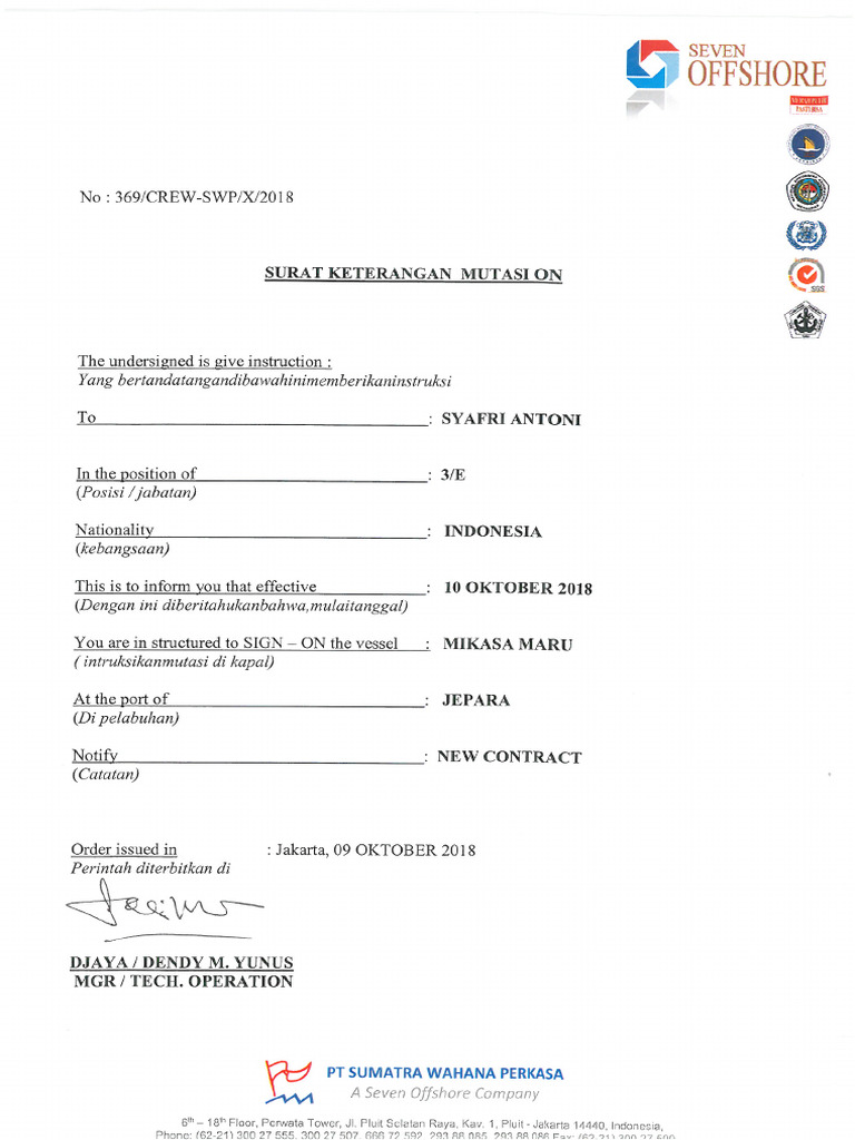 Mutasi On Mikasa Maru | PDF