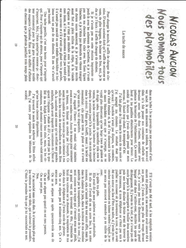 La Tache de Sauce | PDF