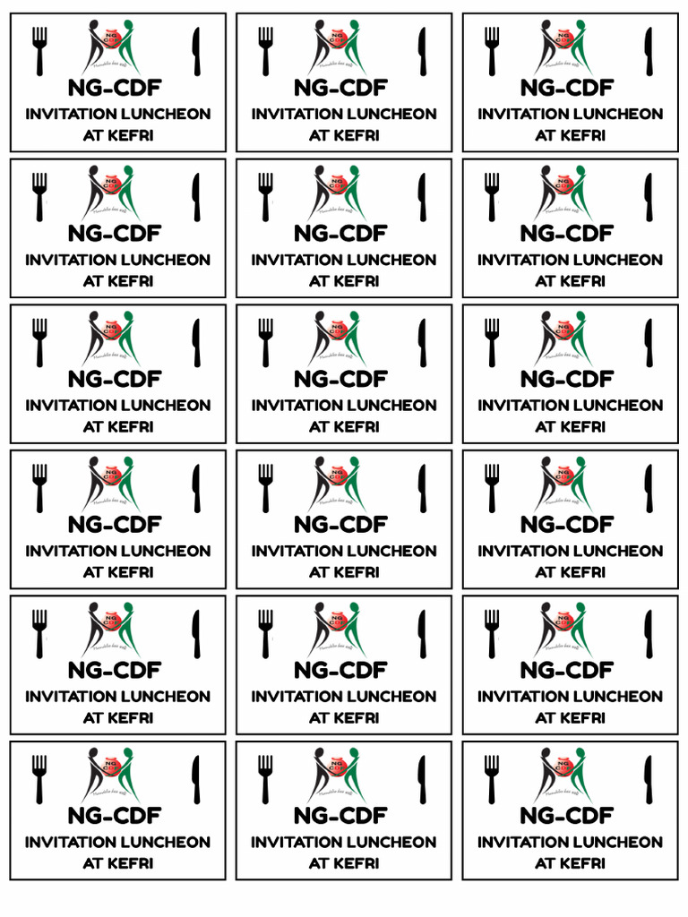 NG CDF Luncheon at Kefri | PDF