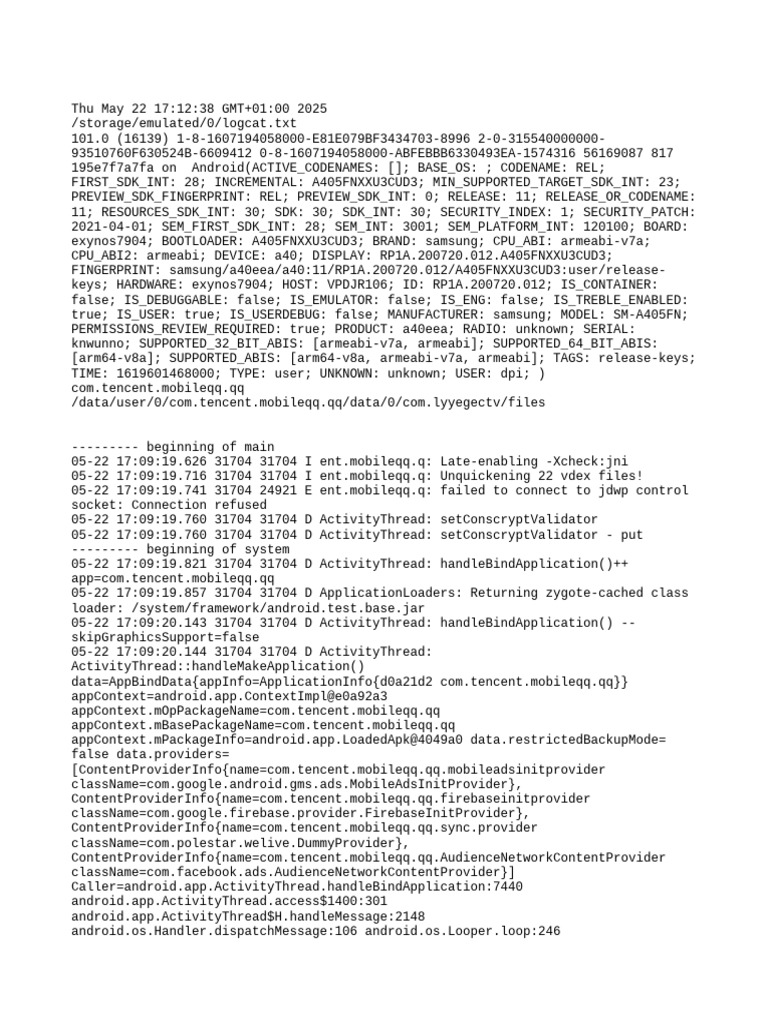 Logcat | PDF | Parameter (Computer Programming) | Boolean Data Type
