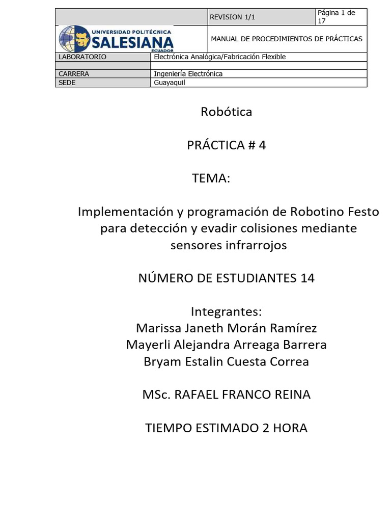 Informe Robótica Práctica4 | PDF | Robot | Robótica
