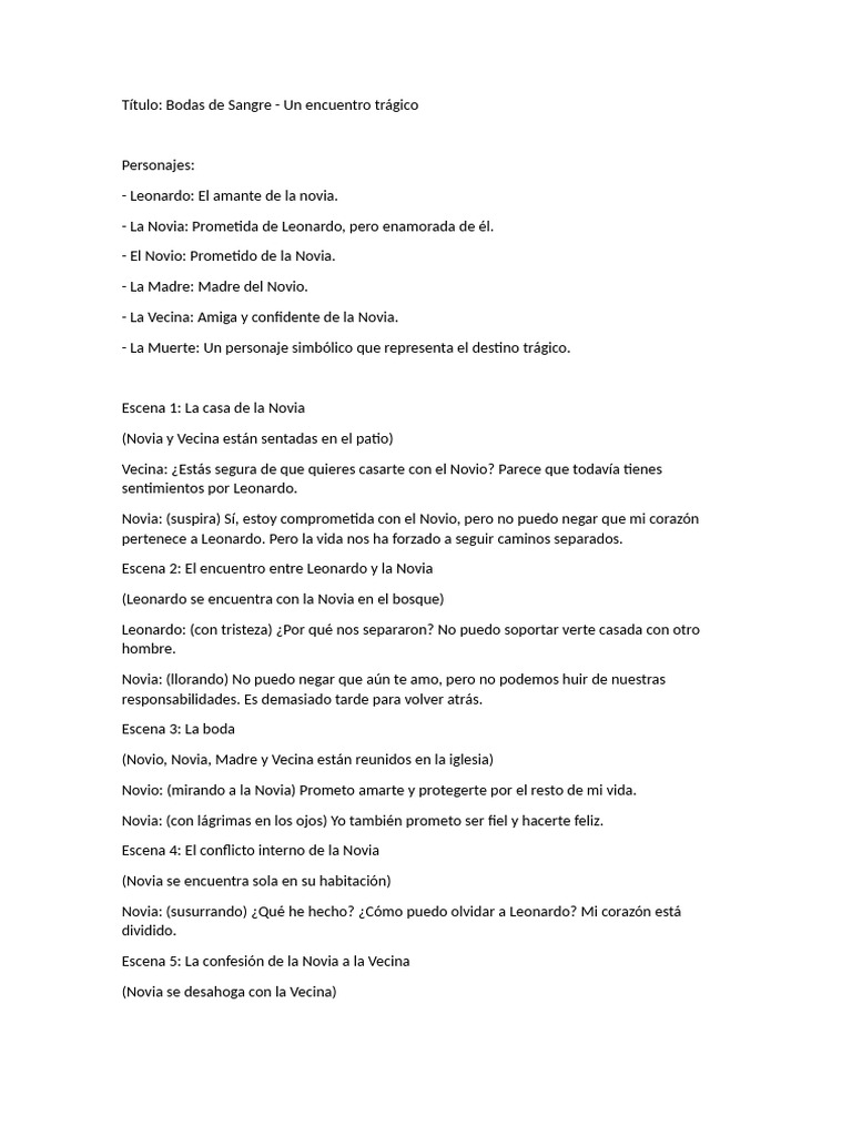 Bodas de Sangre | PDF