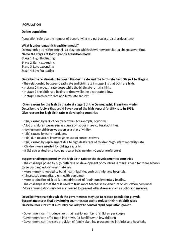 Population, Health & Education | PDF | Cost Of Living | Birth Rate