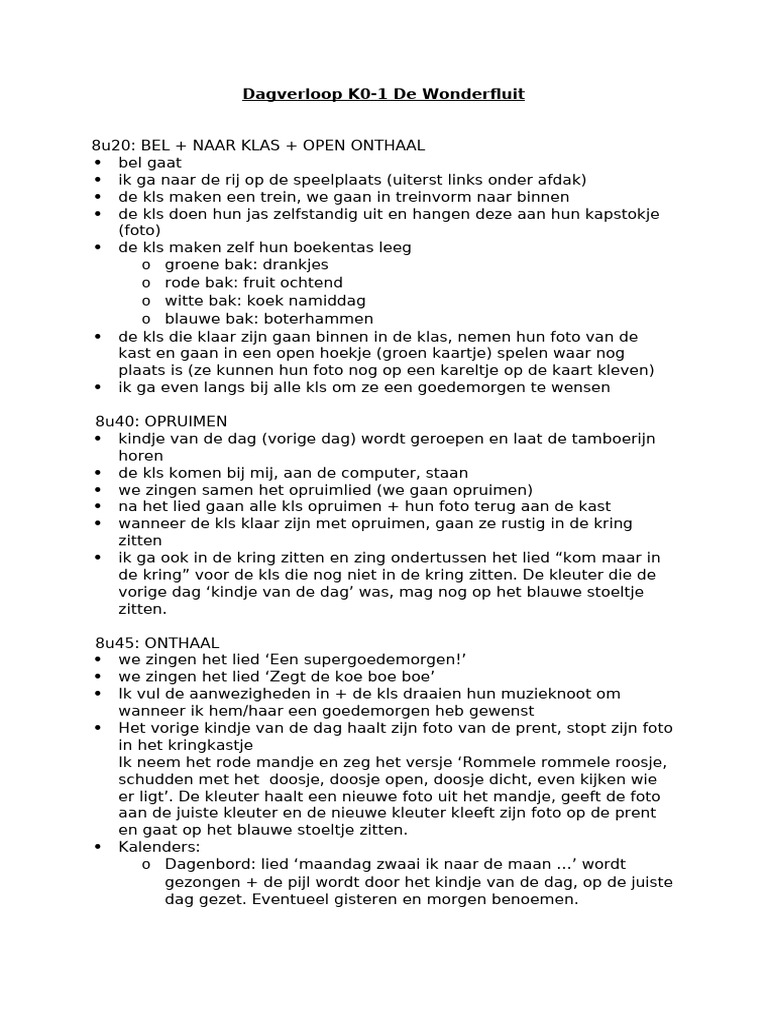 Dagverloop K0K1 | PDF