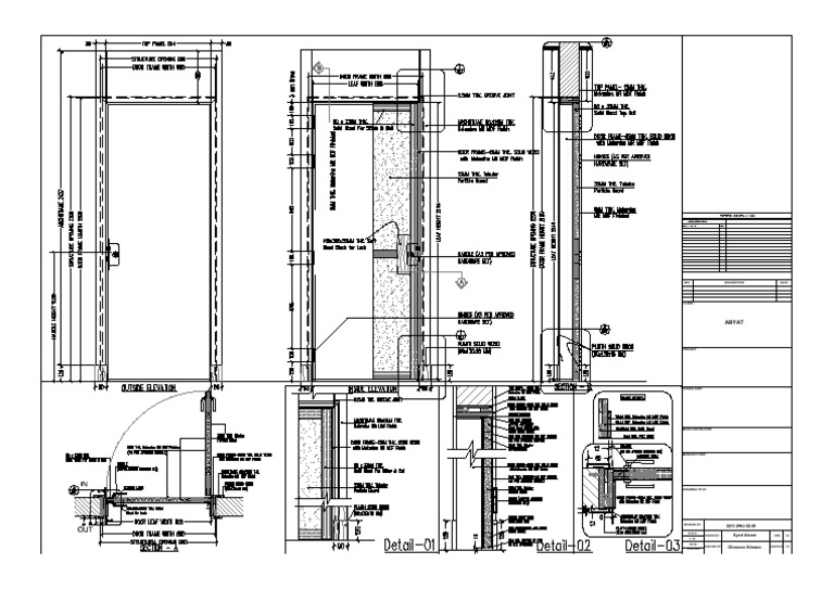 Internal Wooden Door Shop Drawings | PDF