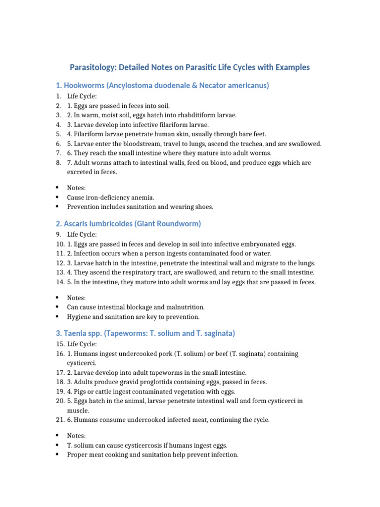 Parasitic Life Cycles Explained | PDF | Plasmodium | Parasitology