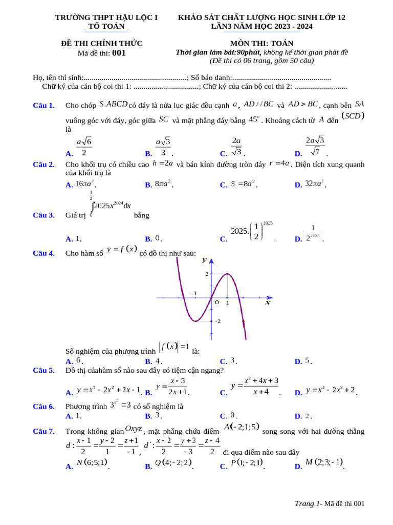 Đề 4 - Hau loc 1 | PDF