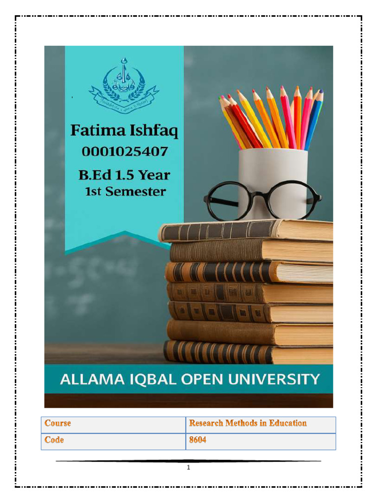 8604 1st Assignment | PDF | Experiment | Scientific Method