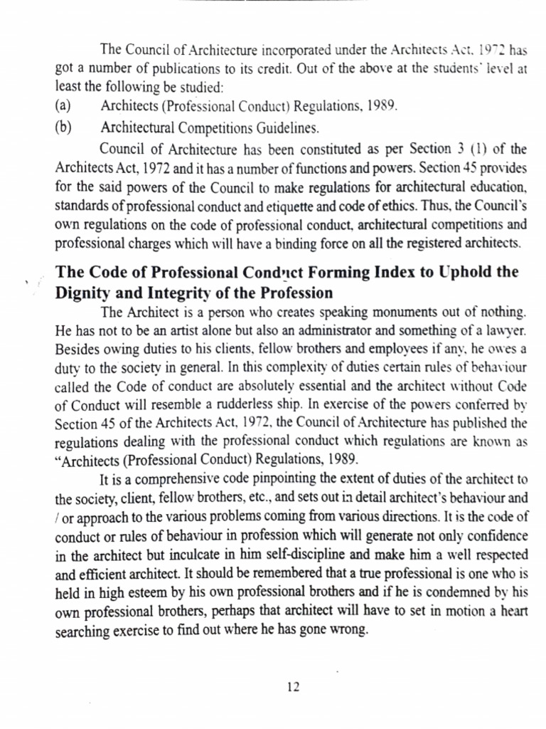 Code of Conduct and Fees | PDF | Architect | Specification (Technical Standard)