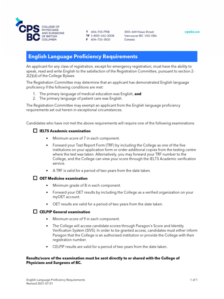 ELP Policy and Required Information 2023-04-26 | PDF | International ...