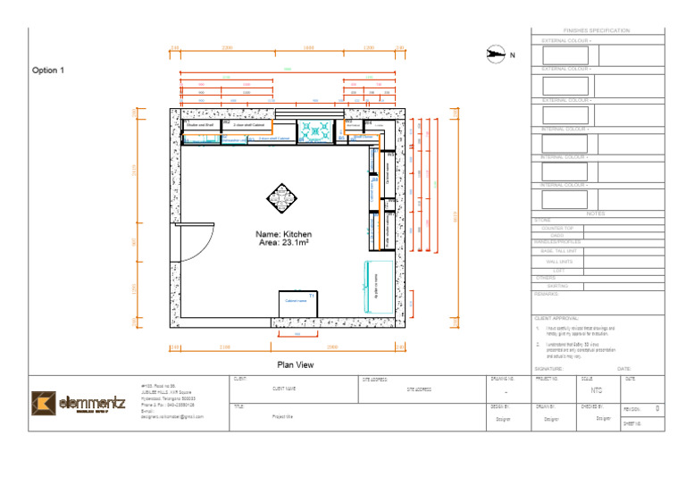Cabinet Plan View Drawing Layout1 | PDF