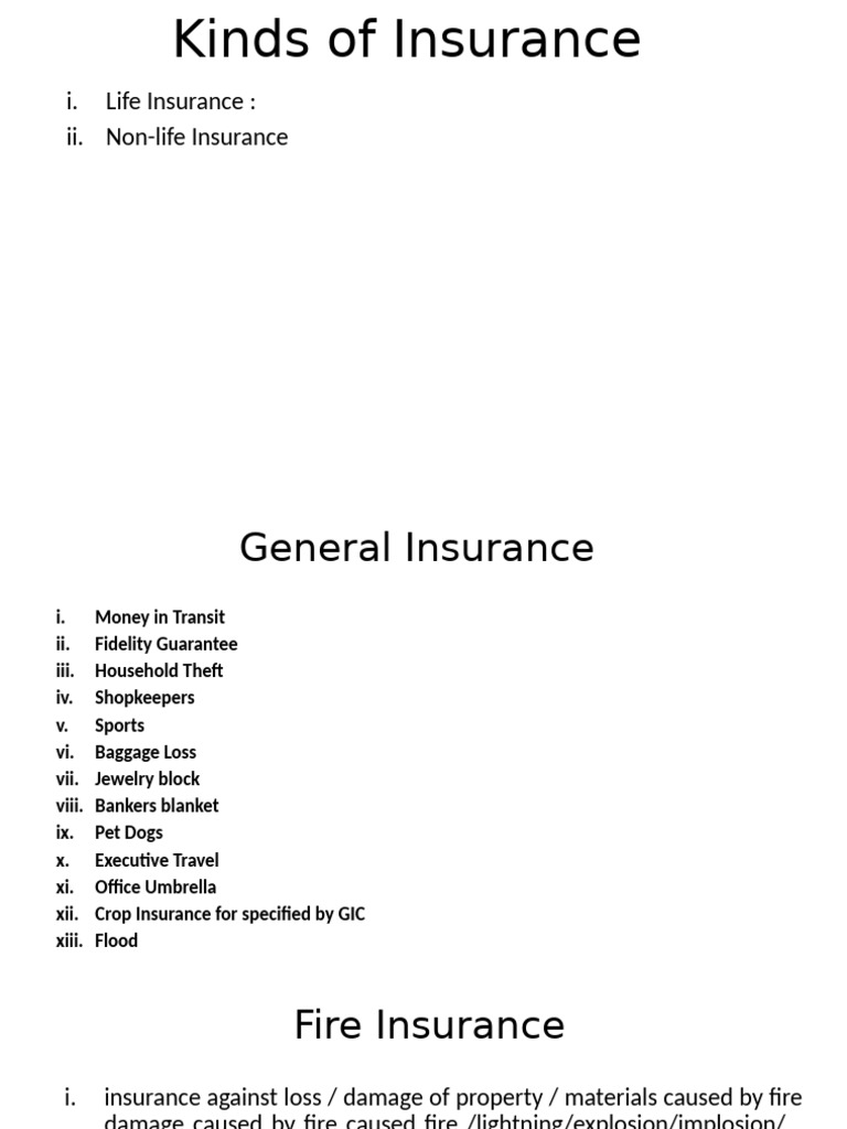 Comprehensive Guide to Insurance Types | PDF | Life Expectancy | Insurance