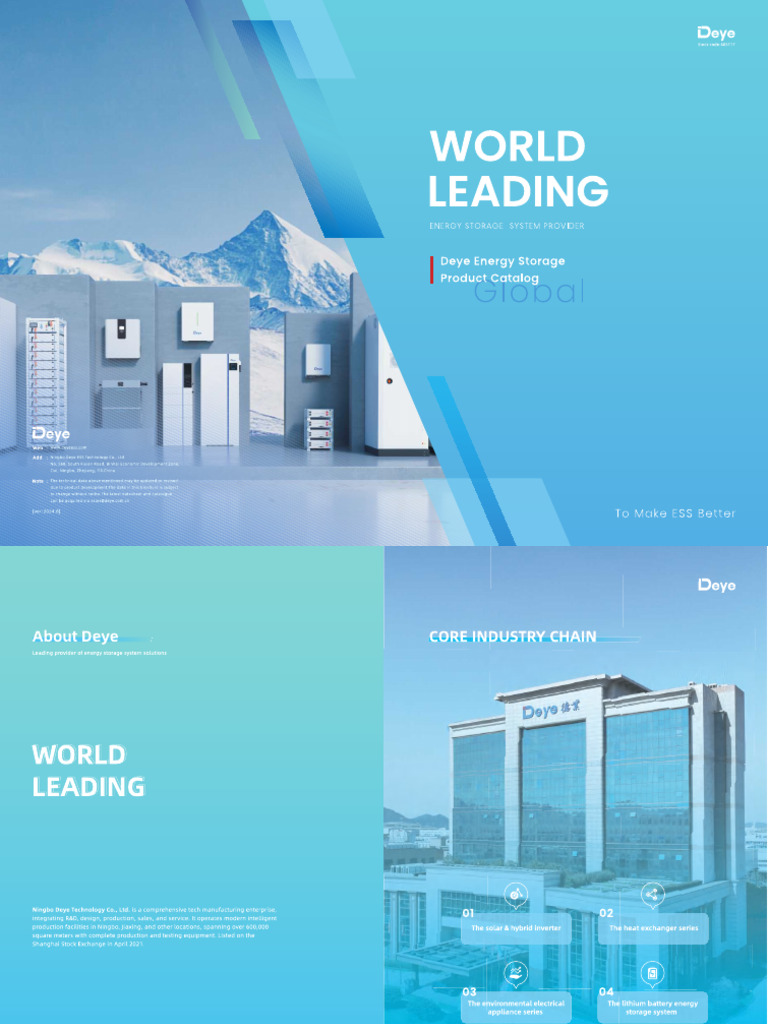 Deye ESS Promotional Brochure en Ver 202408 (Co - 250306 - 010716 | PDF