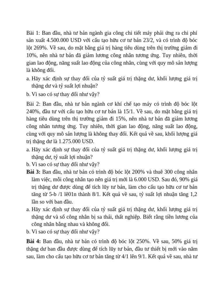 On Tap Bai Tap KTCT | PDF