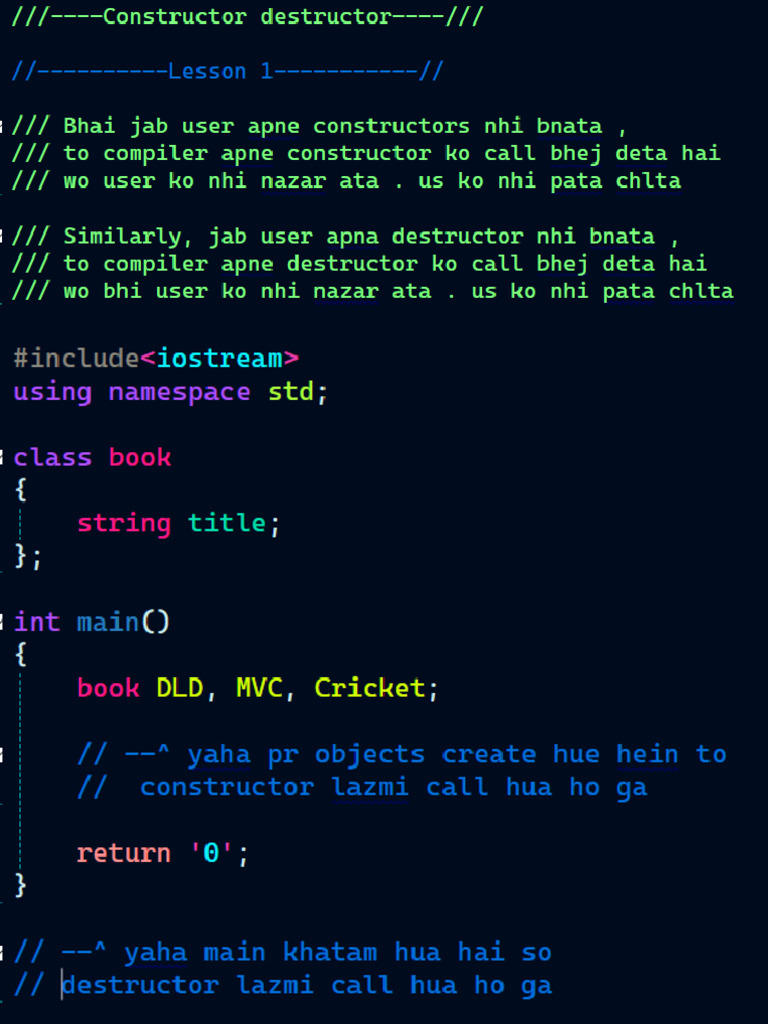 Constructor Destructors | PDF
