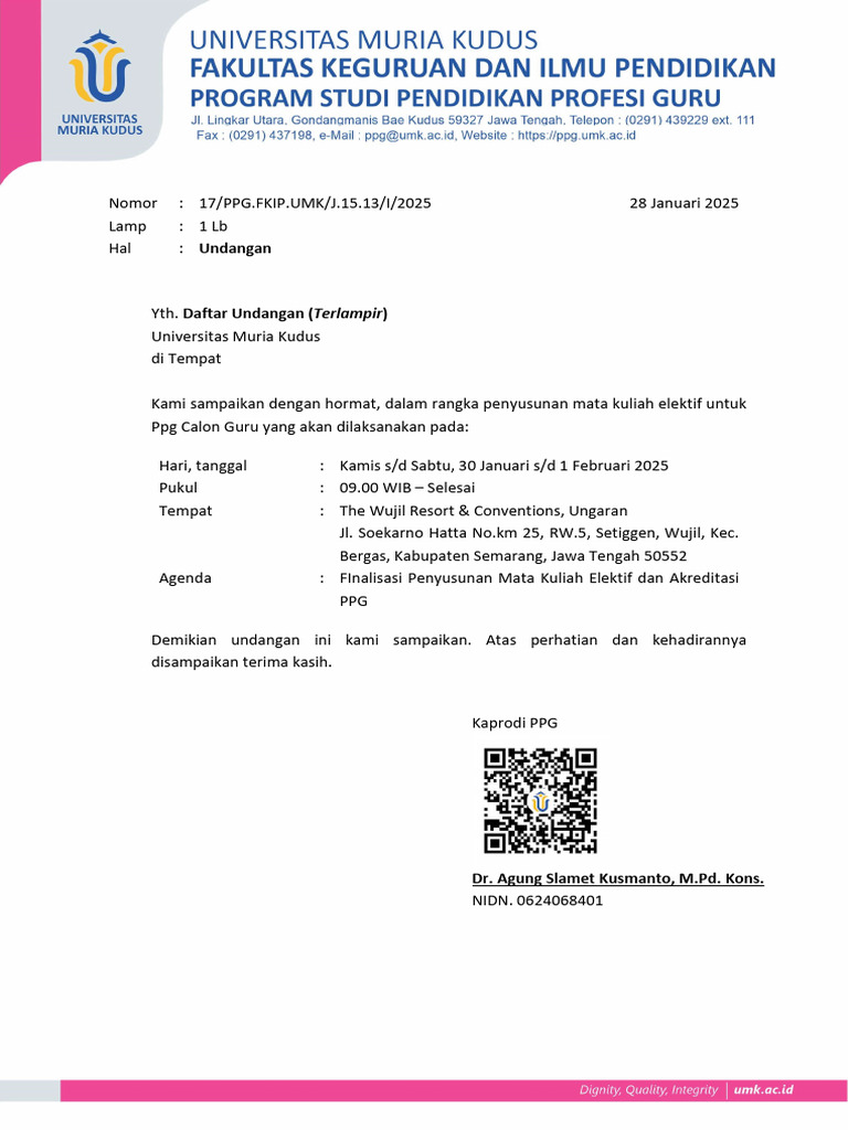 Finalisasi Mata Kuliah Elektif PPG UMK | PDF