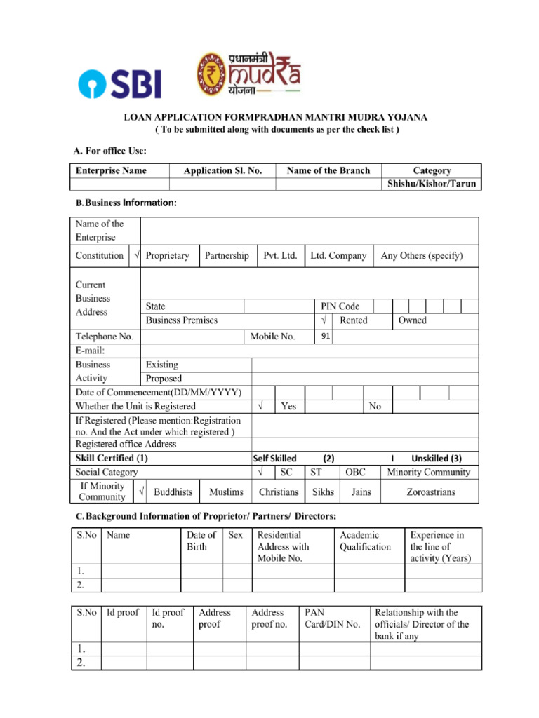 MUDRA APPLICATION | PDF
