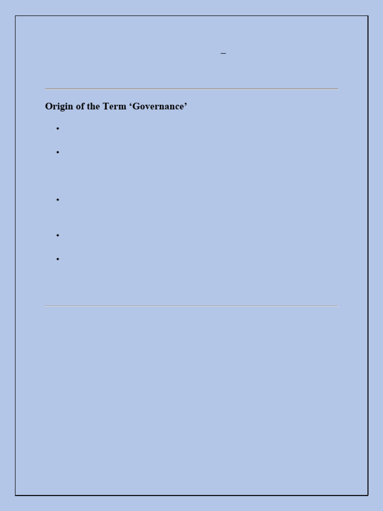 Basic Concepts of Governance CSS 2026 | PDF | Governance | Institution