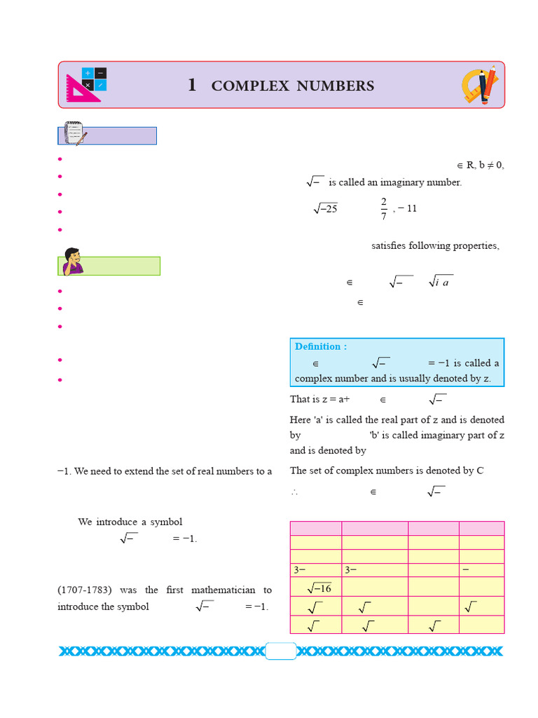 Maths 2 Chapter 1 Complex Numbers | PDF | Complex Number | Numbers