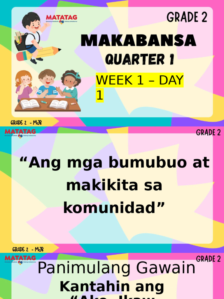 Makabansa Q1 W1 | PDF