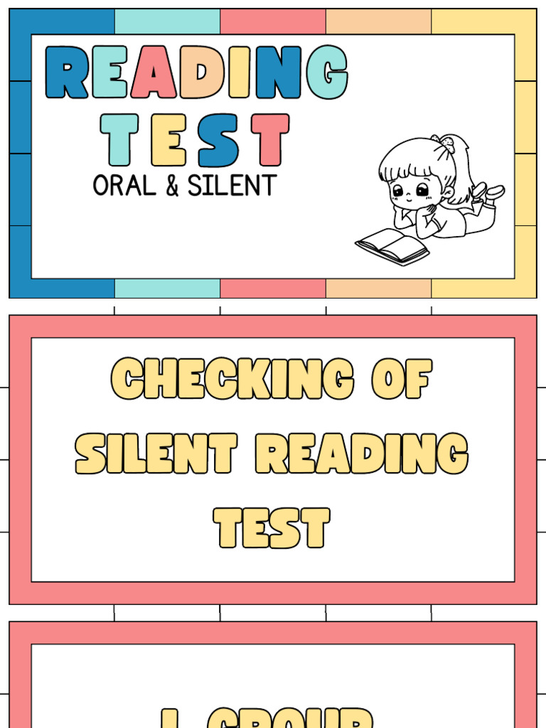 R E A D I N G Test: Oral & Silent | PDF