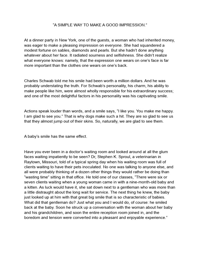 A SIMPLE WAY TO MAKE A GOOD IMPRESSION - Eng Ver (ST) | PDF