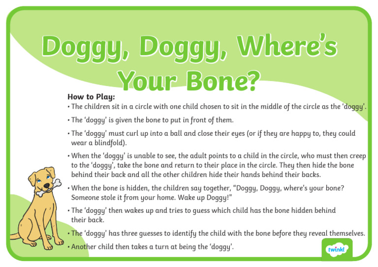 Doggy, Doggy, Where's Your Bone Game | PDF