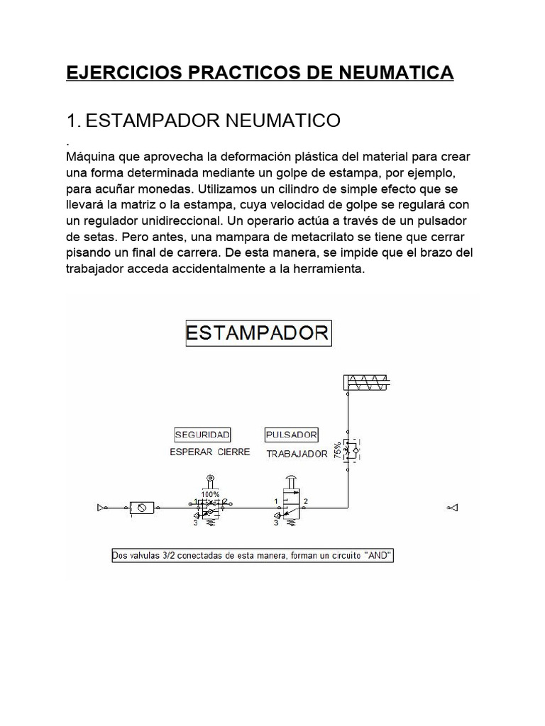 Neumatica Ejercicios Practicos | PDF