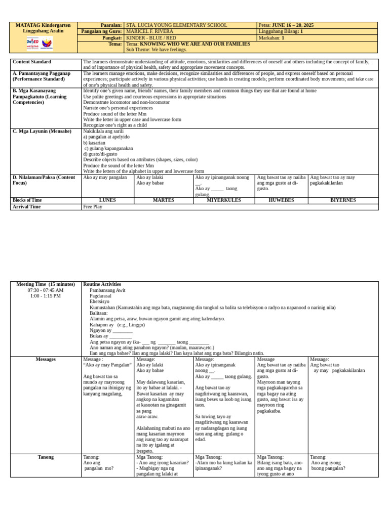 KTG-Week 1 Quarter 1 Final | PDF