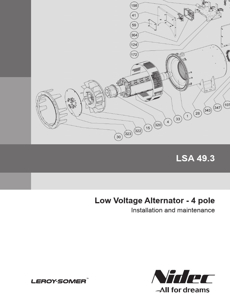 Manual Leroy Somer Generator Lsa 49 1 S4 3 Phase | PDF | Electrical ...