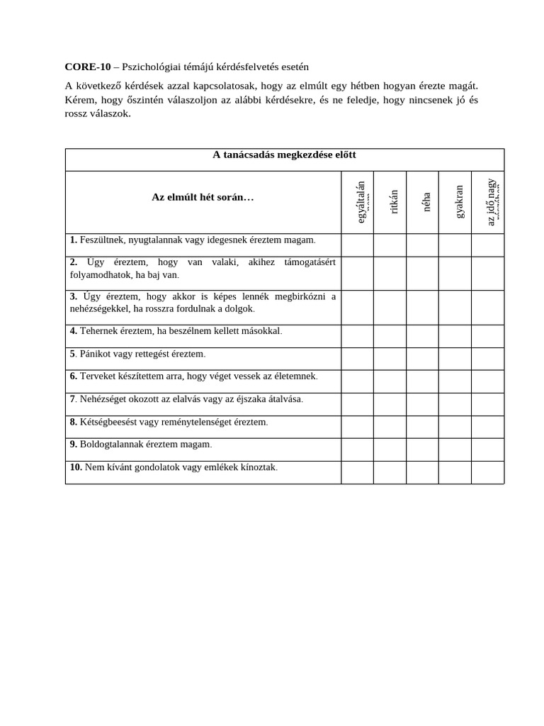 CORE10 Magyar | PDF