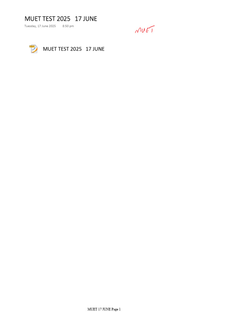 Muet Test 2025 17 | PDF